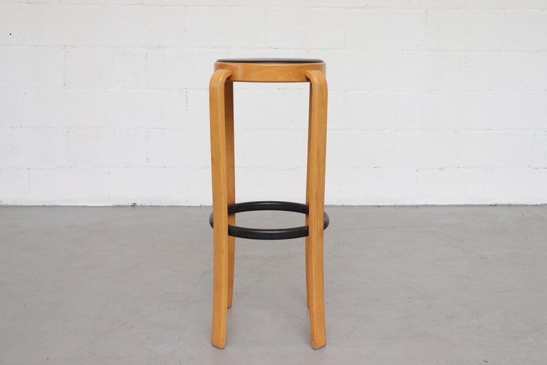 Set of 4 Magnus Olesen Danish Birch Bar Stools at 1stDibs