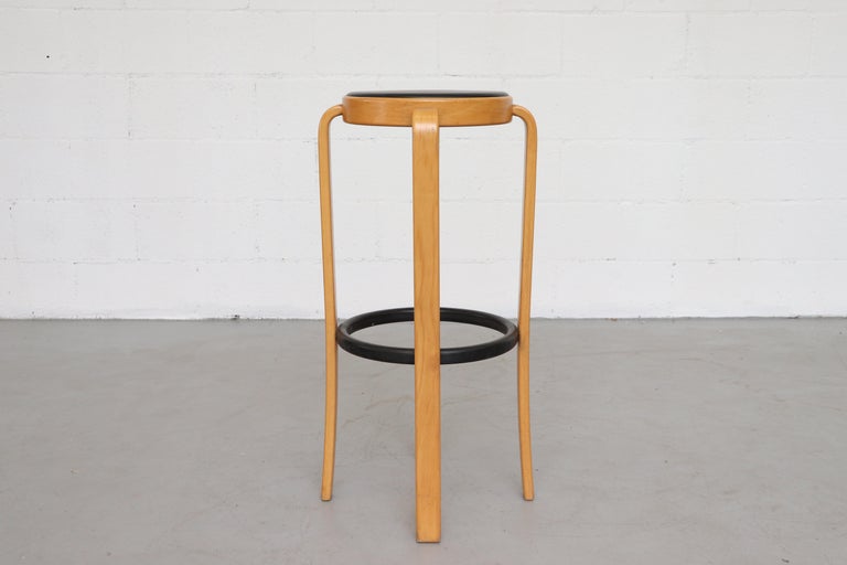 Set of 4 Magnus Olesen Danish Birch Bar Stools at 1stdibs