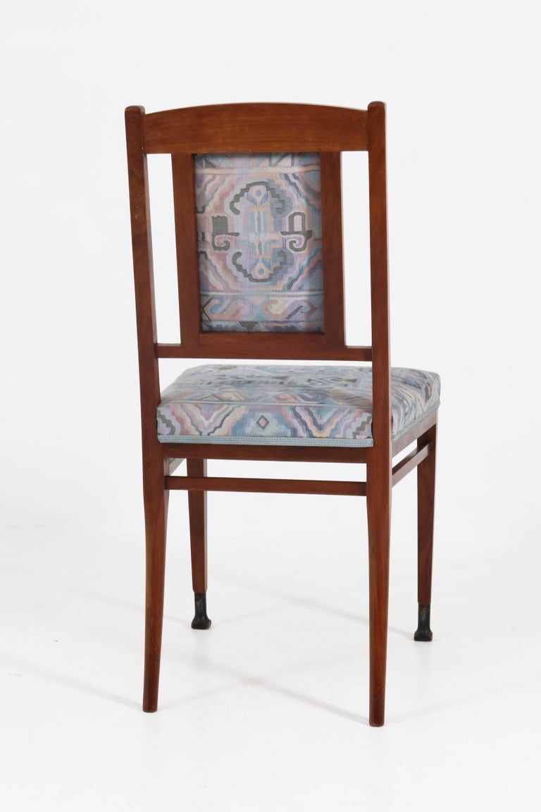 Four Mahogany Dutch Art Nouveau Chairs by J.M. Middelraad for Pander ...