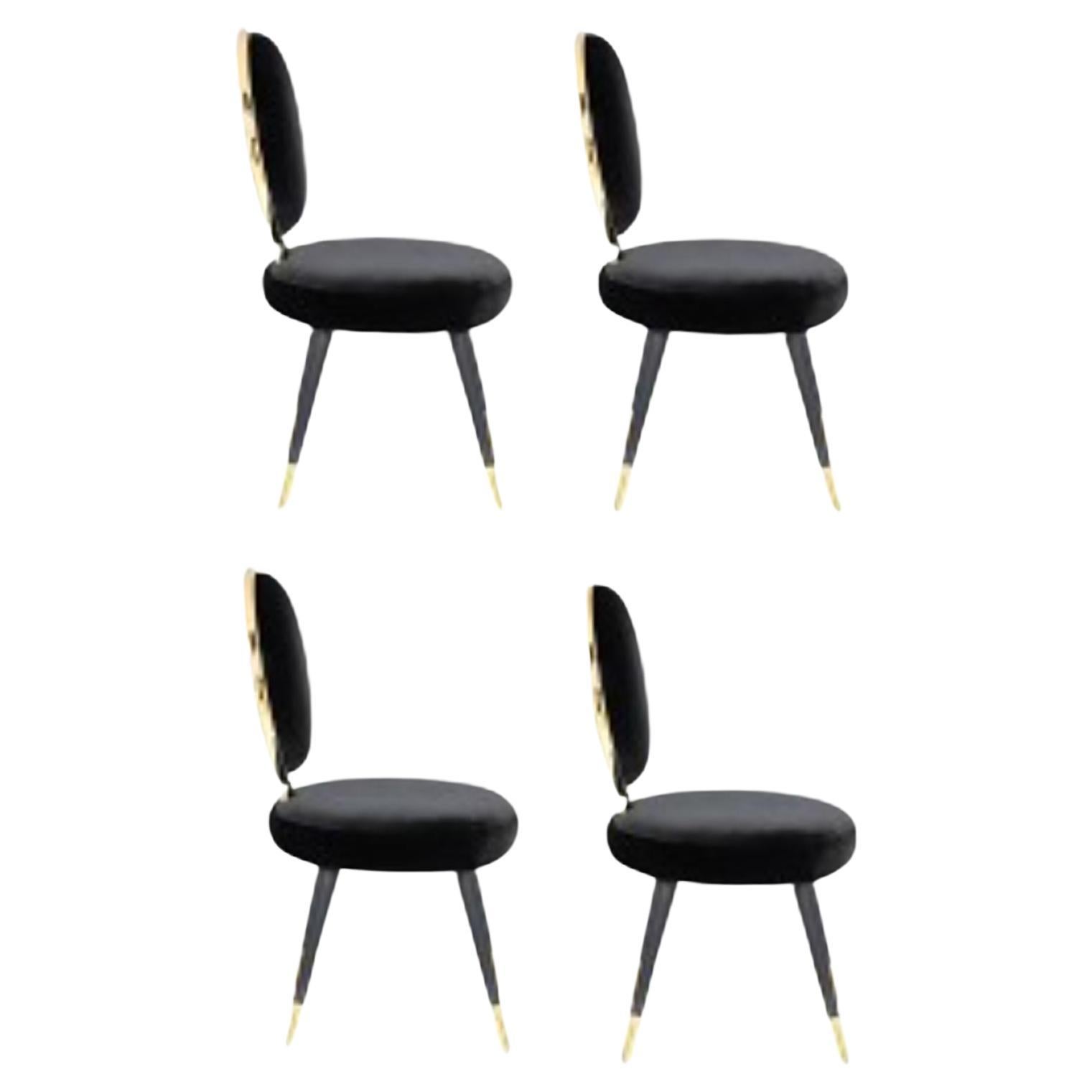 Set of 6 Art Deco Golden Simulated Bamboo Dining Chairs at 1stDibs