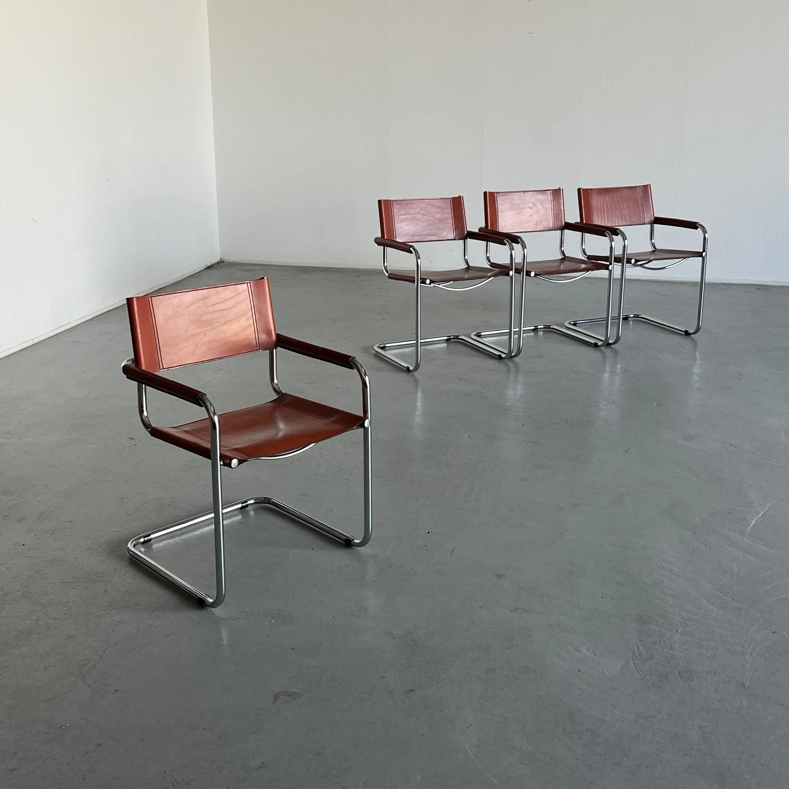 Set of 4 Mart Stam S34 Design Cantilever Chairs, Bauhaus Design, Italy ...
