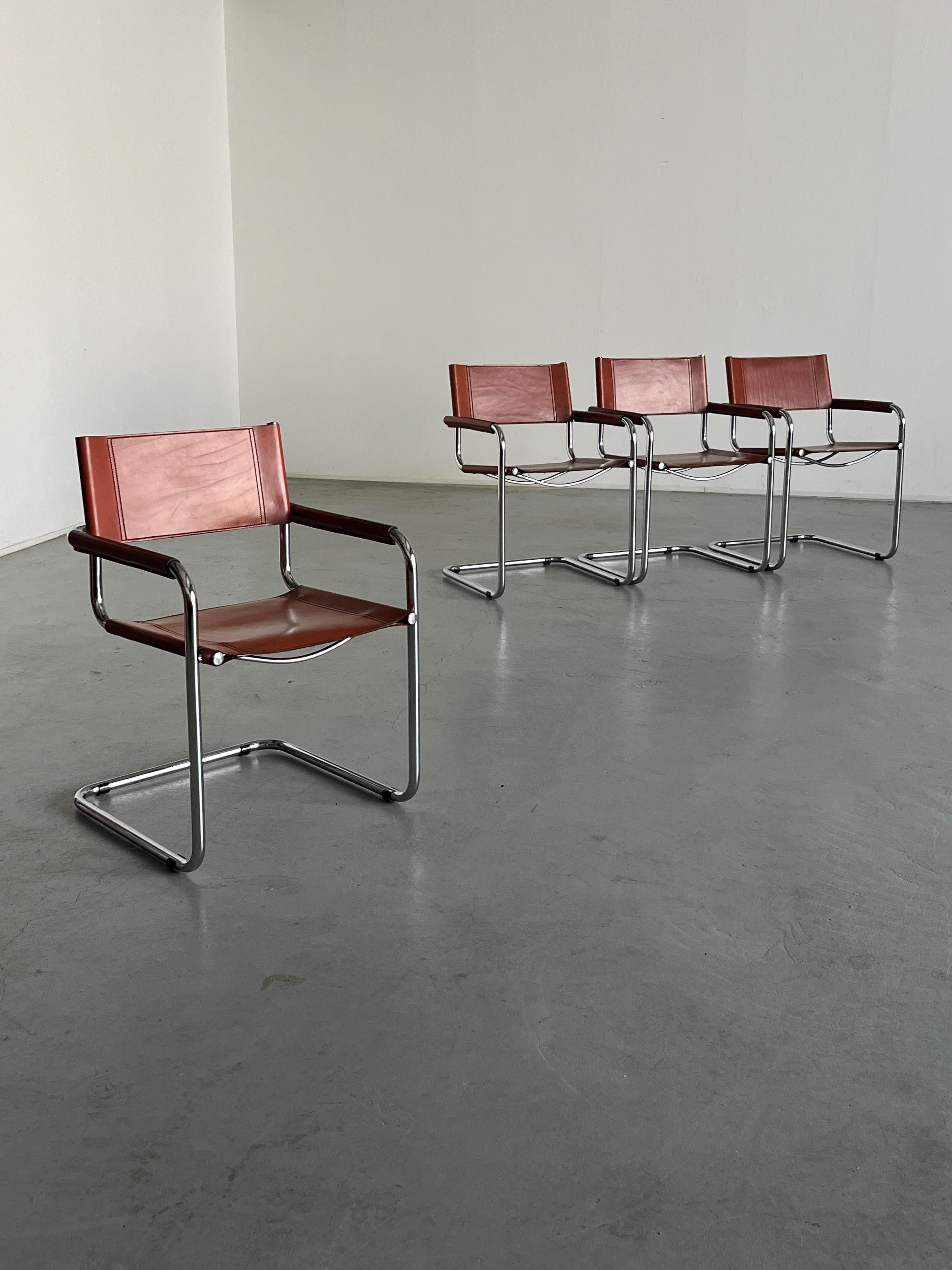 Set of 4 Mart Stam S34 Design Cantilever Chairs, Bauhaus Design, Italy ...