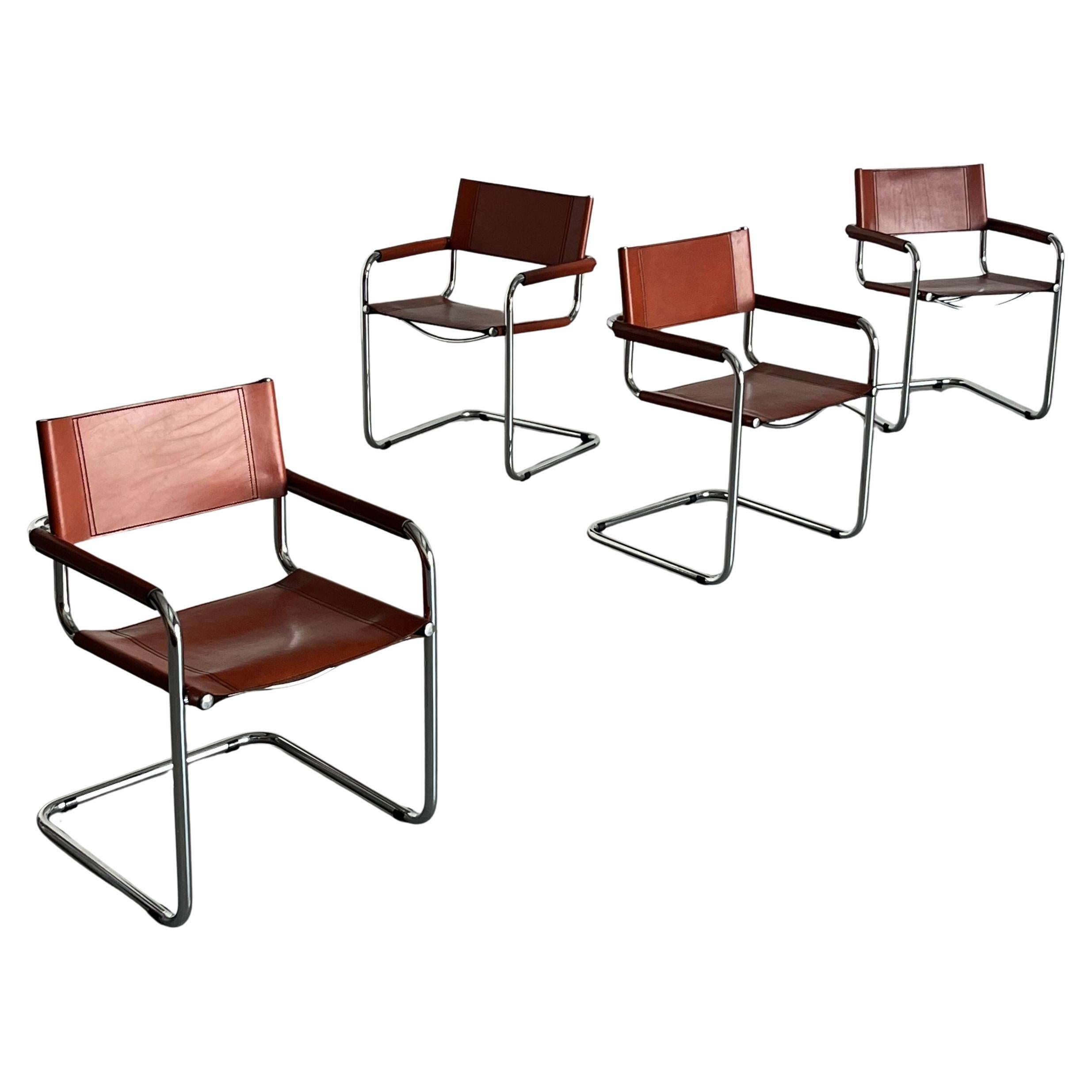Set of 4 Mart Stam S34 Design Cantilever Chairs, Bauhaus Design, Italy ...