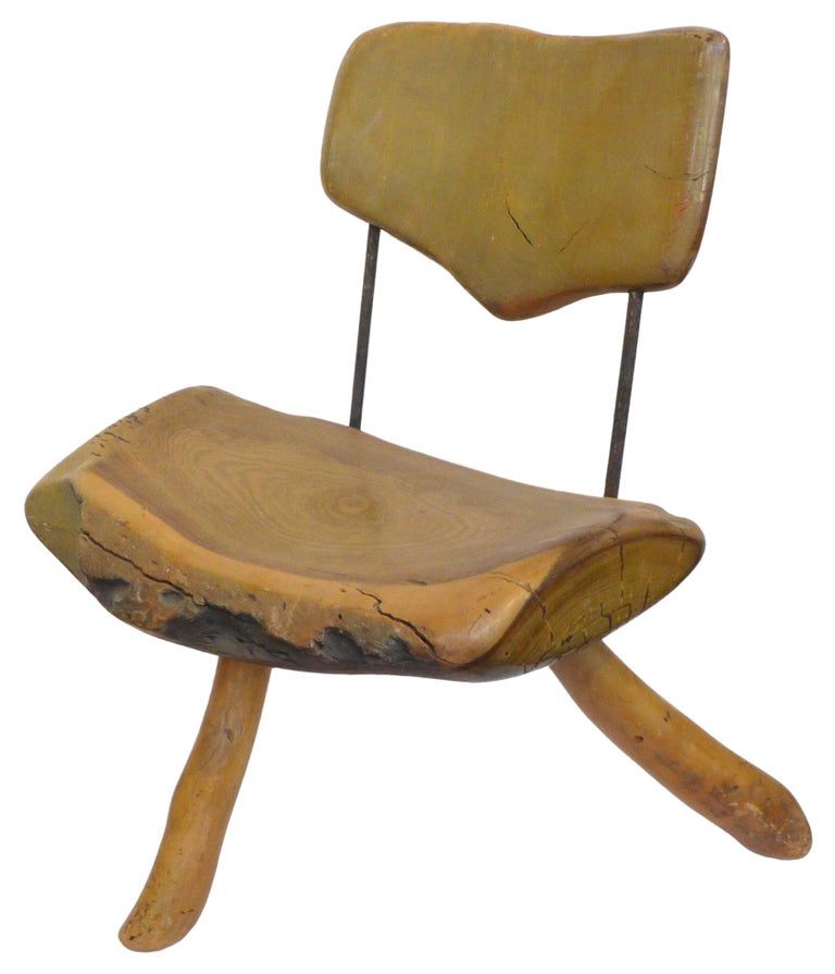 Set of 4 Mexican Organic Modern Wood and Iron Chairs After Sabina For ...
