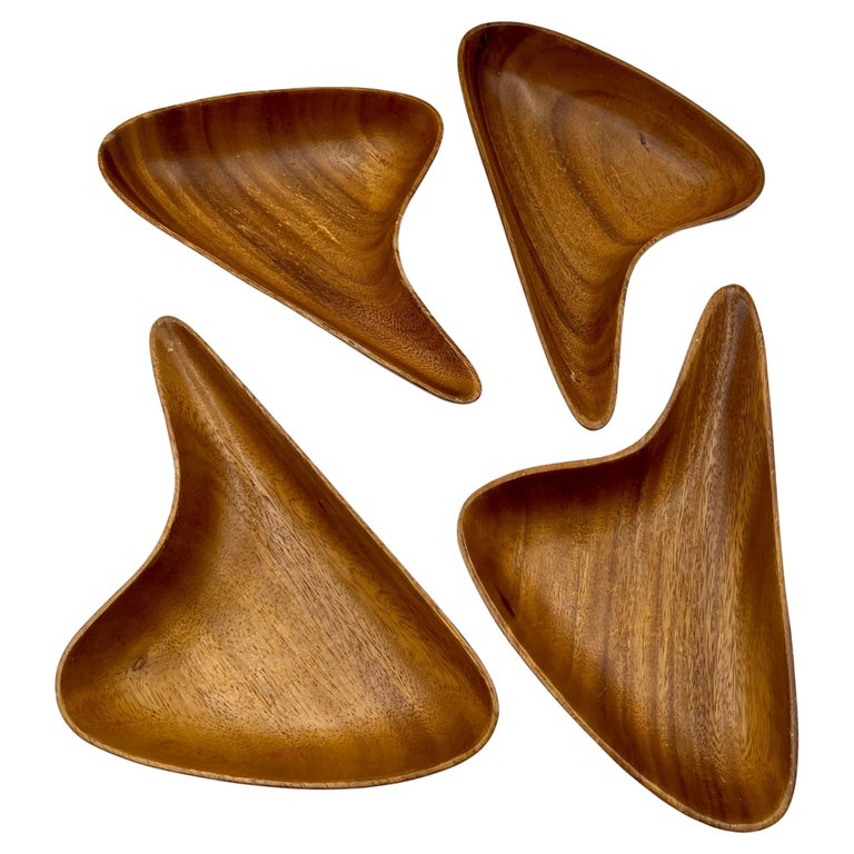 Set of 4 Mid-Century Modern Atomic Age Rare Boomerang Snack Server ...