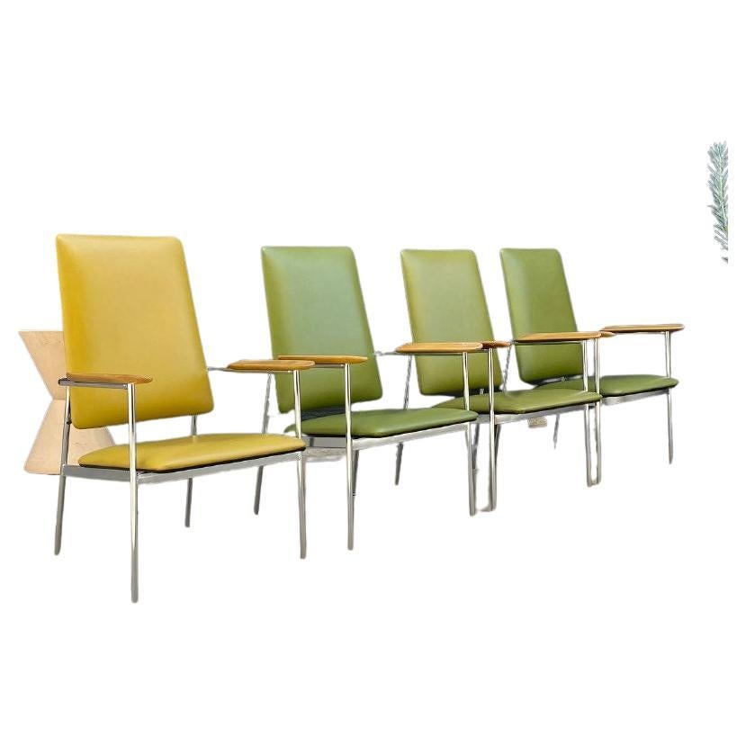 Set of 4 Mid-Century Modern Chrome Lounge Chairs by Pace For Sale at ...