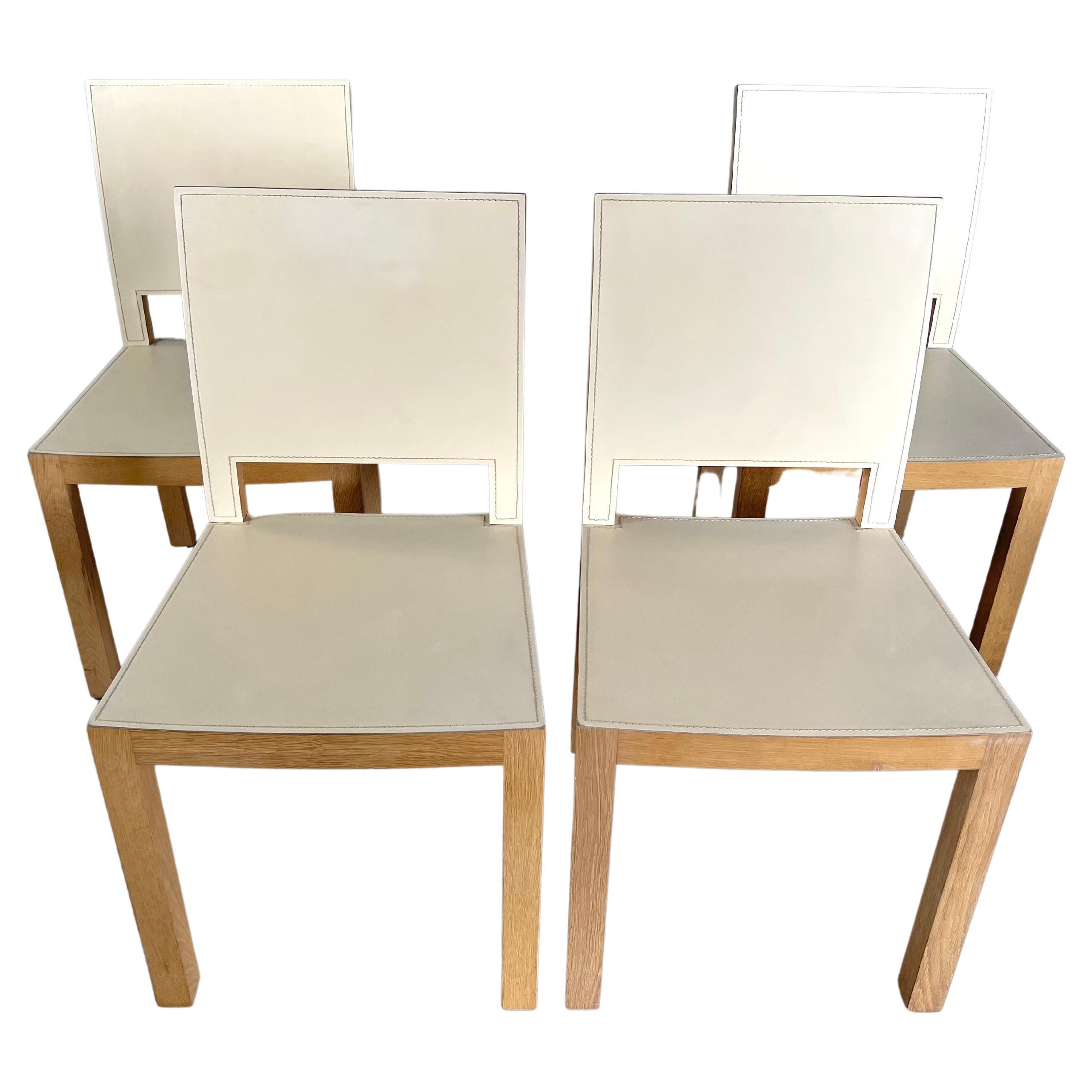 Modern Set of 6 Custom Contemporary Dining Side Chairs For Sale at 1stDibs