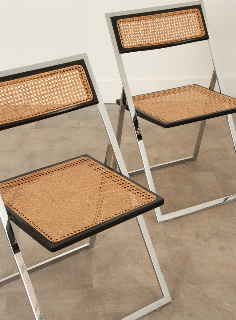 Set of 4 Mid-Century Modern Folding Chairs For Sale at 1stDibs