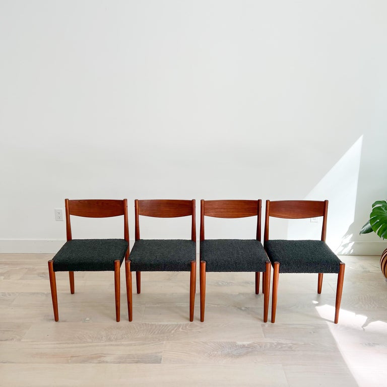 Set of 4 Mid Century Poul Volther for Frem Rojle Teak Dining Chairs at ...