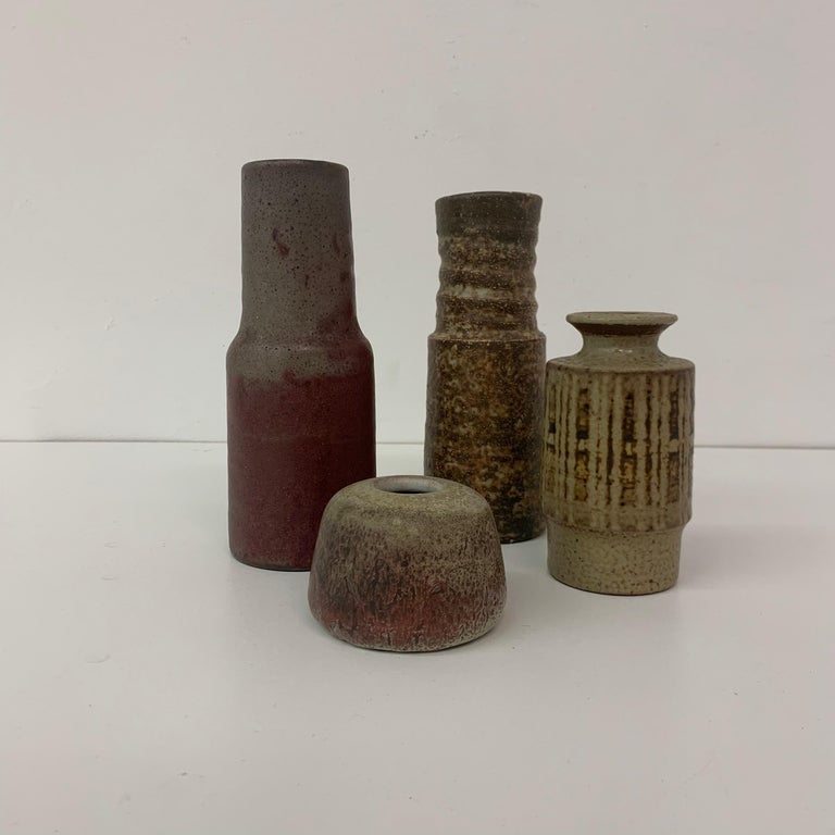 Set of 4 Mobach Ceramic Vases, 1970s For Sale at 1stDibs