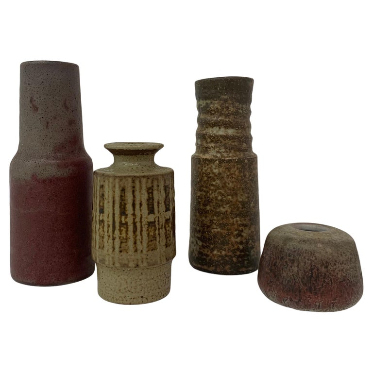 Set of 4 Mobach Ceramic Vases, 1970s For Sale at 1stDibs