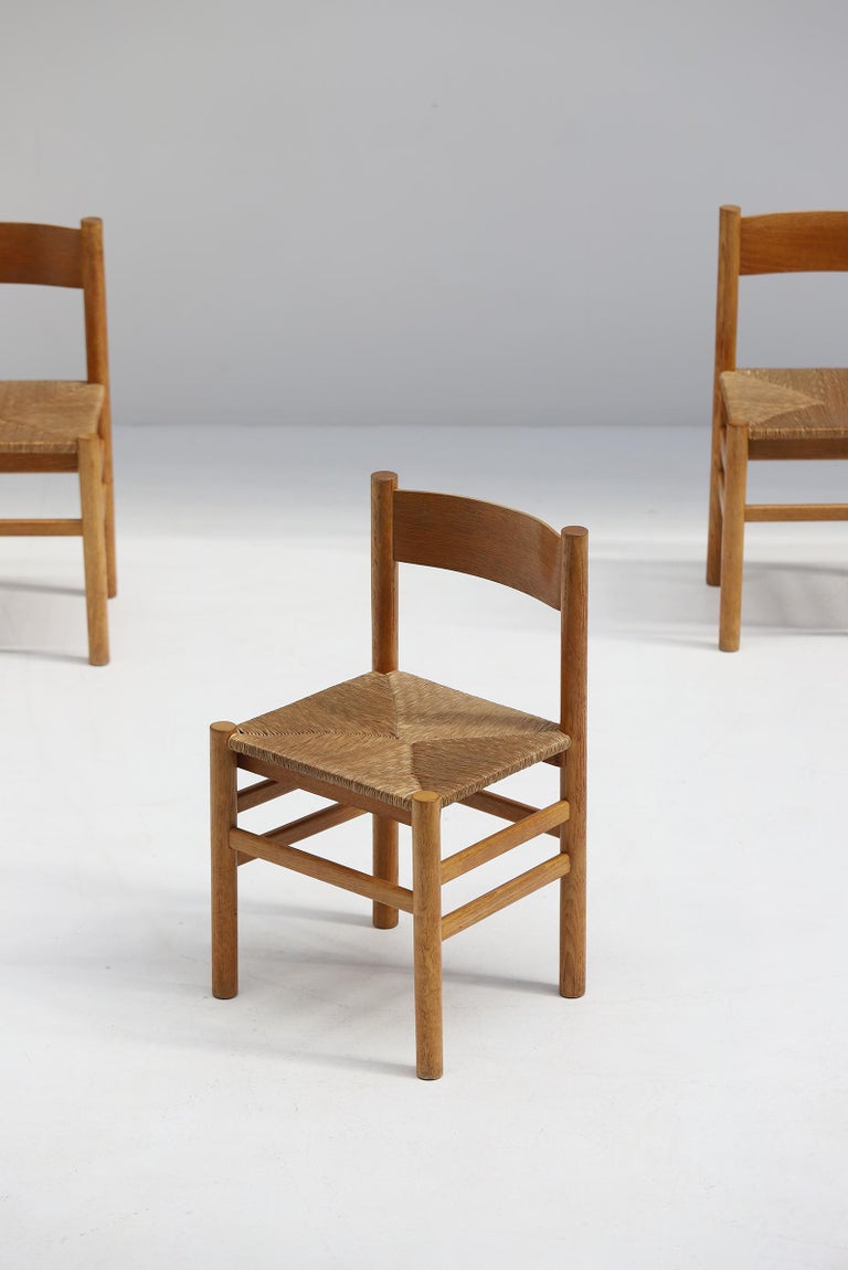Set of 4 Modern Design wooden Dining Room Chairs with a Rush Seat at ...
