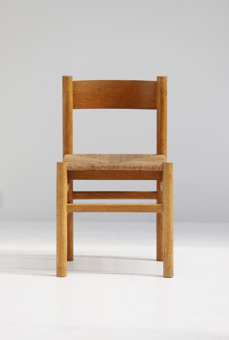 Set of 4 Modern Design wooden Dining Room Chairs with a Rush Seat at ...