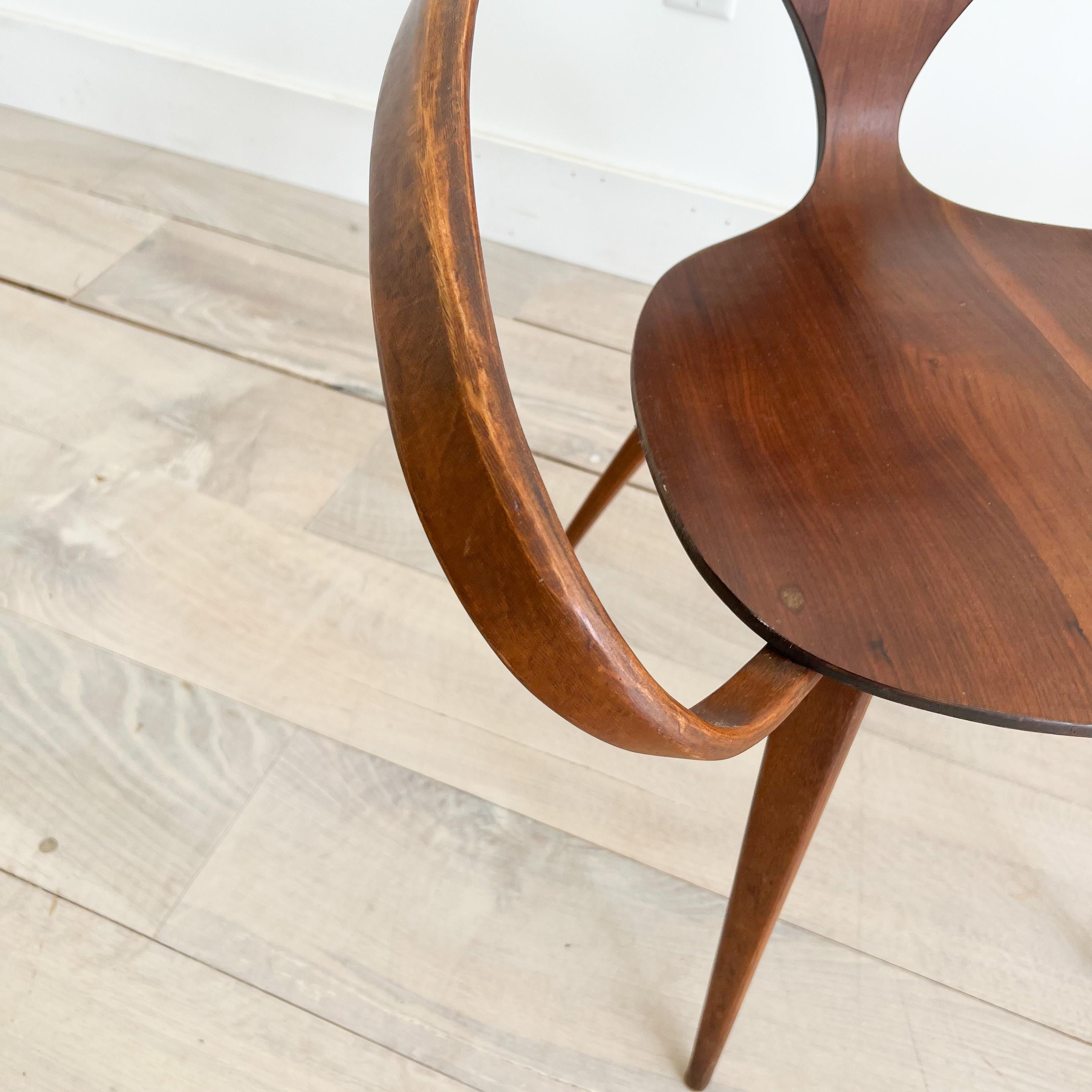 Set of 4 Norman Cherner Plycraft “Pretzel” Chairs at 1stDibs