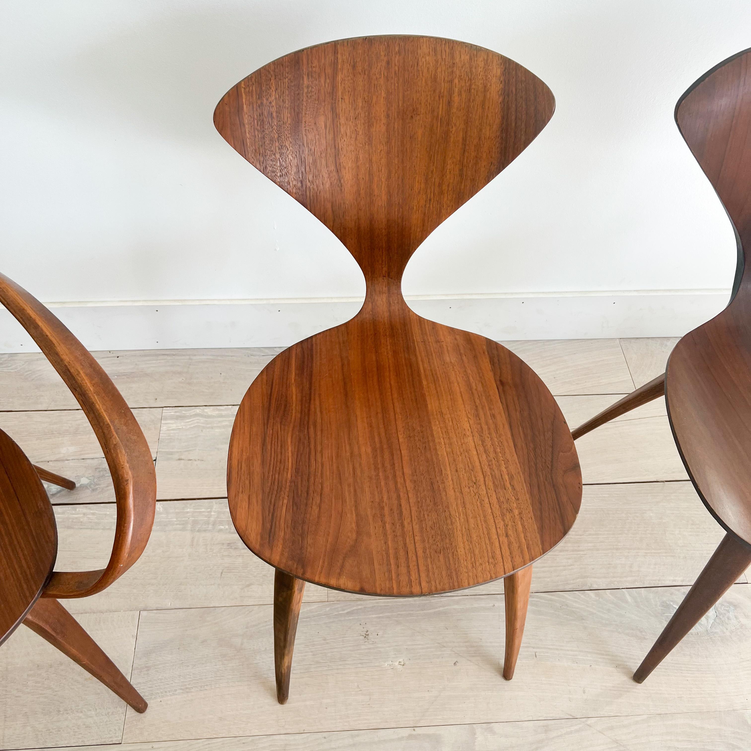 Set of 4 Norman Cherner Plycraft “Pretzel” Chairs at 1stDibs