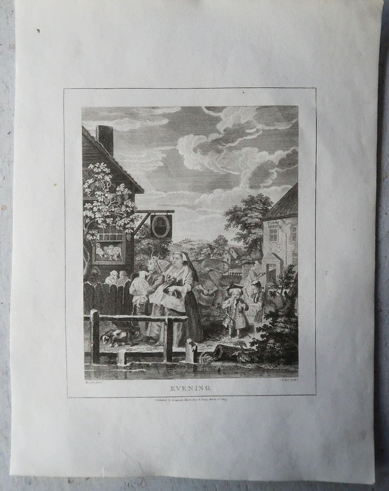 Set of 4 Original Antique Prints After William Hogarth, Dated 1807 at ...