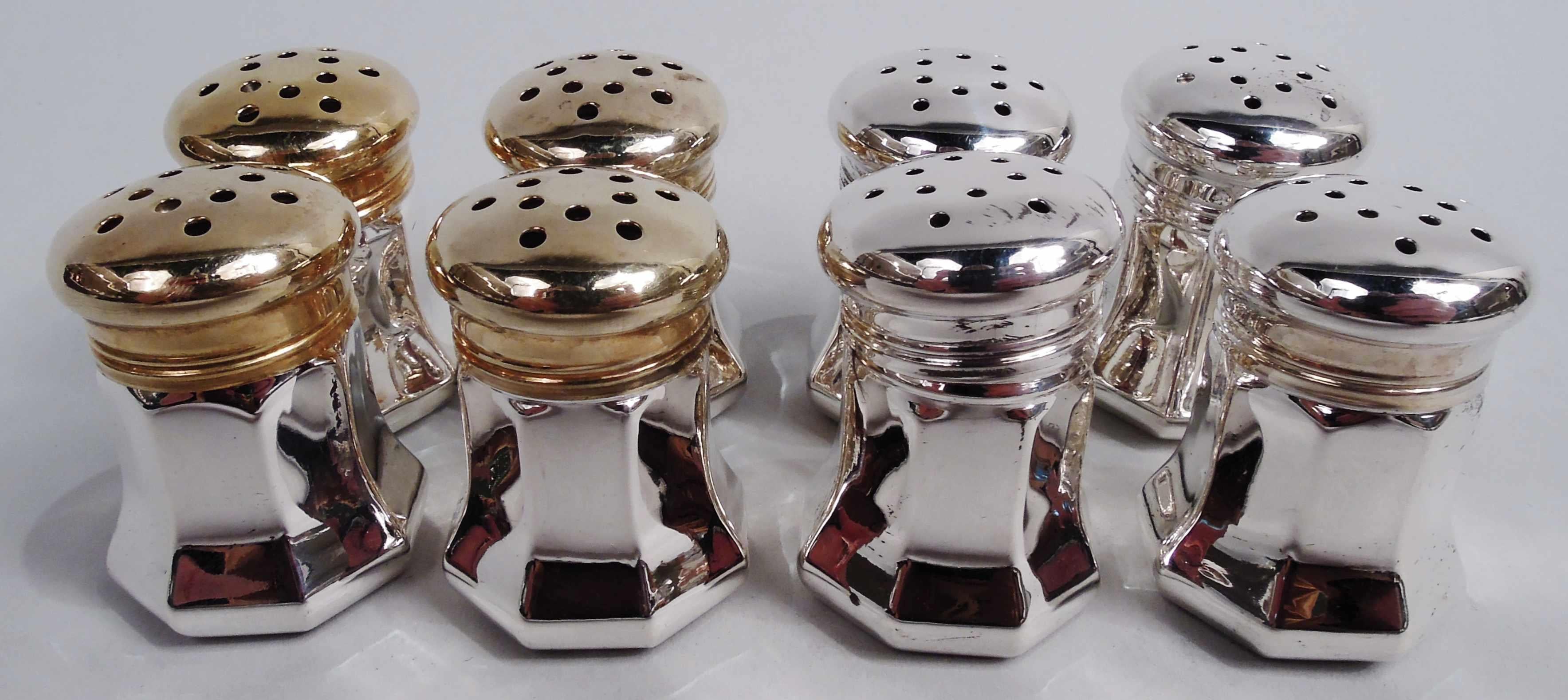 Set of 4 Pairs of Cartier Modern Salt and Pepper Shakers in Case For ...