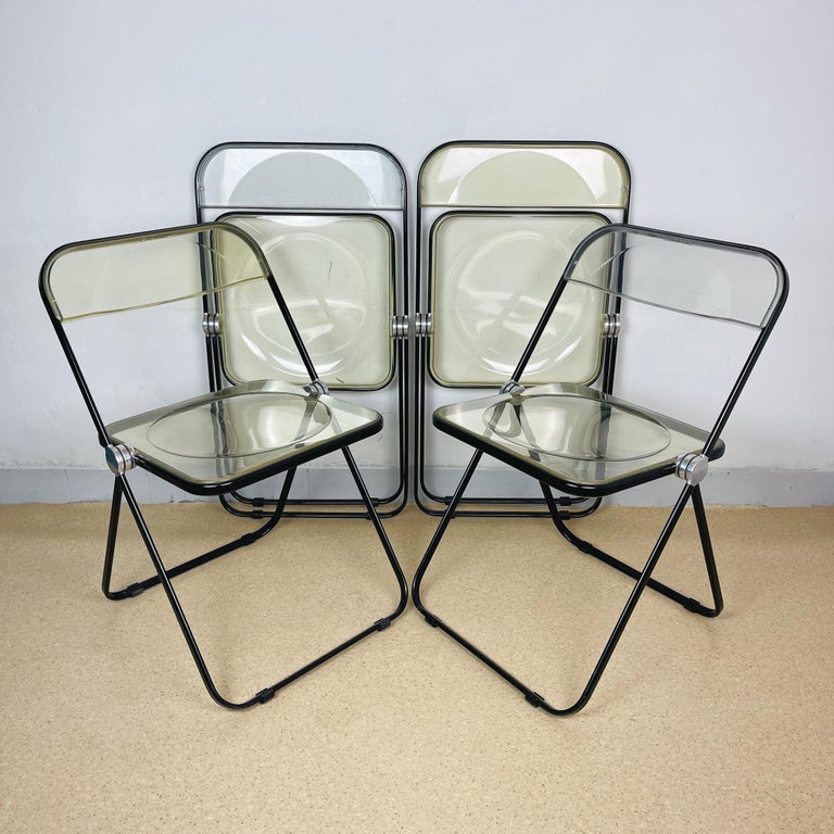 Set of 4 Plia Folding Chairs by Giancarlo Piretti for Castelli, Italy ...
