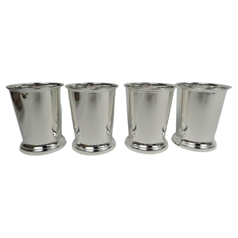 Set of 4 Poole Sterling Silver Mint Julep Cups For Sale at 1stDibs