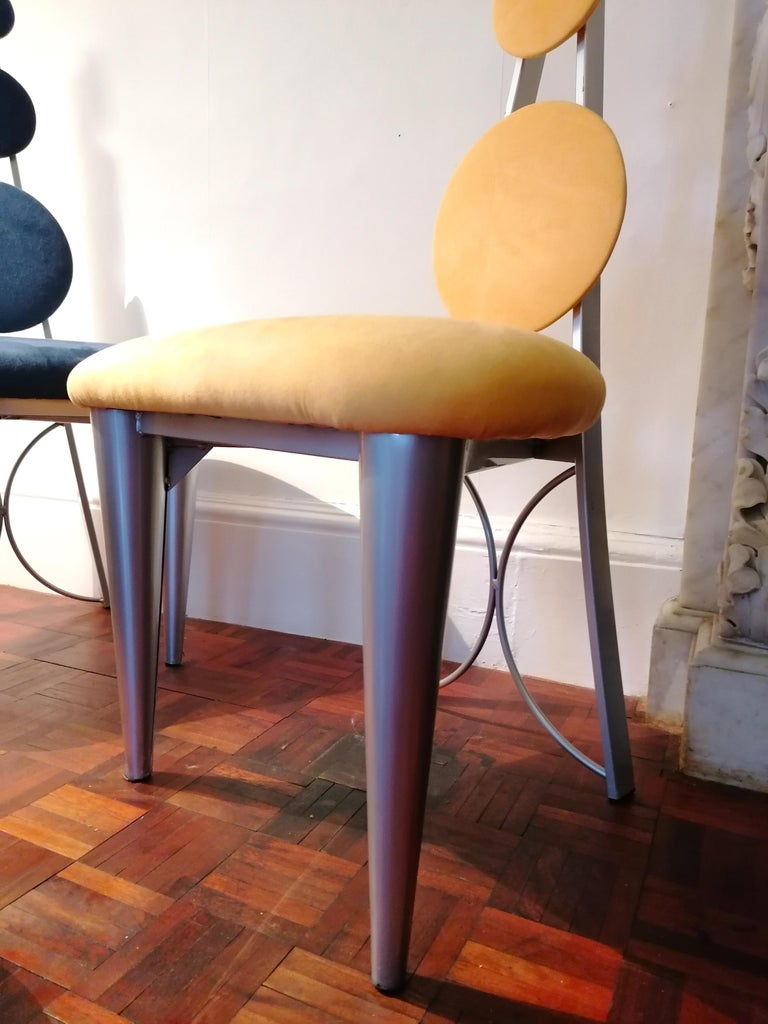 Set of 4 Postmodern Memphis Style Dining Chairs by Benjamin Le, Axis ...