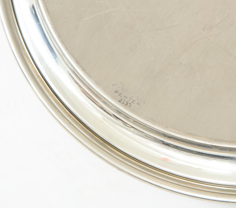 Set of 4 Preisner Pewter Beverage Cups and Tray For Sale at 1stDibs