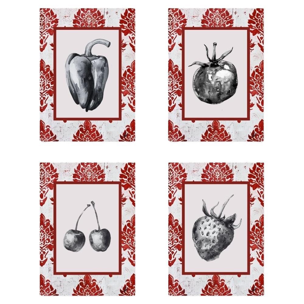 set of 4 printed illustrations from interior timeless art for house ...