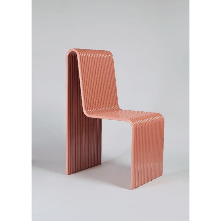 Set of 4, Ribbon Chairs, Pink by Laun For Sale at 1stDibs