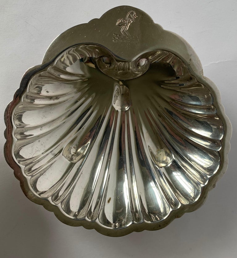 Set of 4 Silver Plated Shell Candy Dishes For Sale at 1stDibs