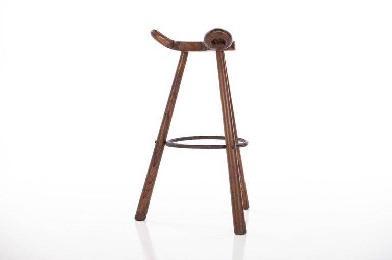 Set of 4 Spanish Brutalist Bar Stools For Sale at 1stDibs