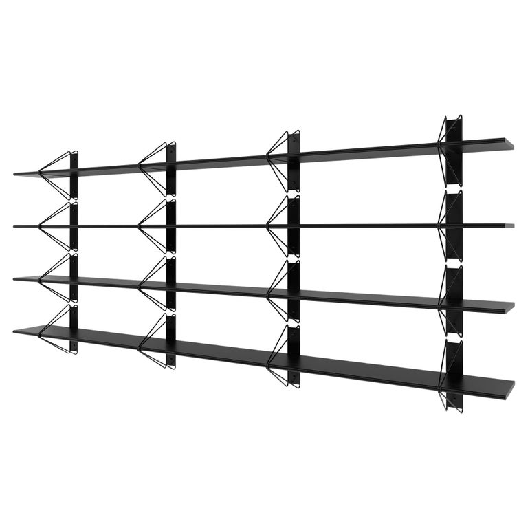 Set of 4 Strut Shelves from Souda, Black, Made to Order For Sale at 1stDibs