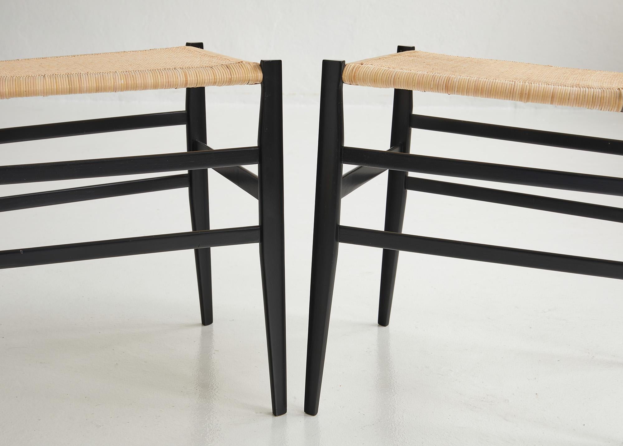 Set Of 4 Superleggera Cane Seat Dining Chairs By Giò Ponti For Cassina 1951 For Sale At 1stdibs