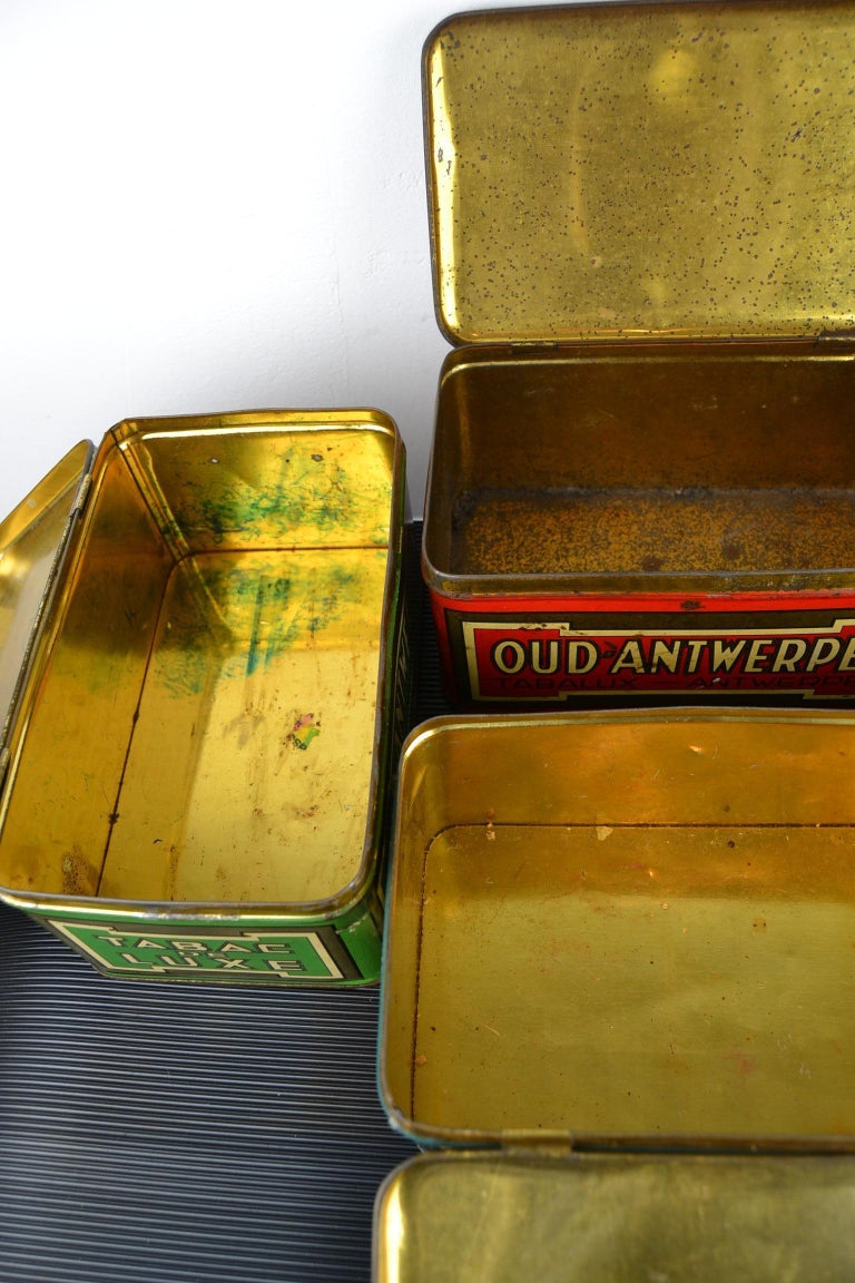 Set of 4 Tobacco Boxes Antwerp, Belgium, 1950s at 1stDibs | tobacco ...
