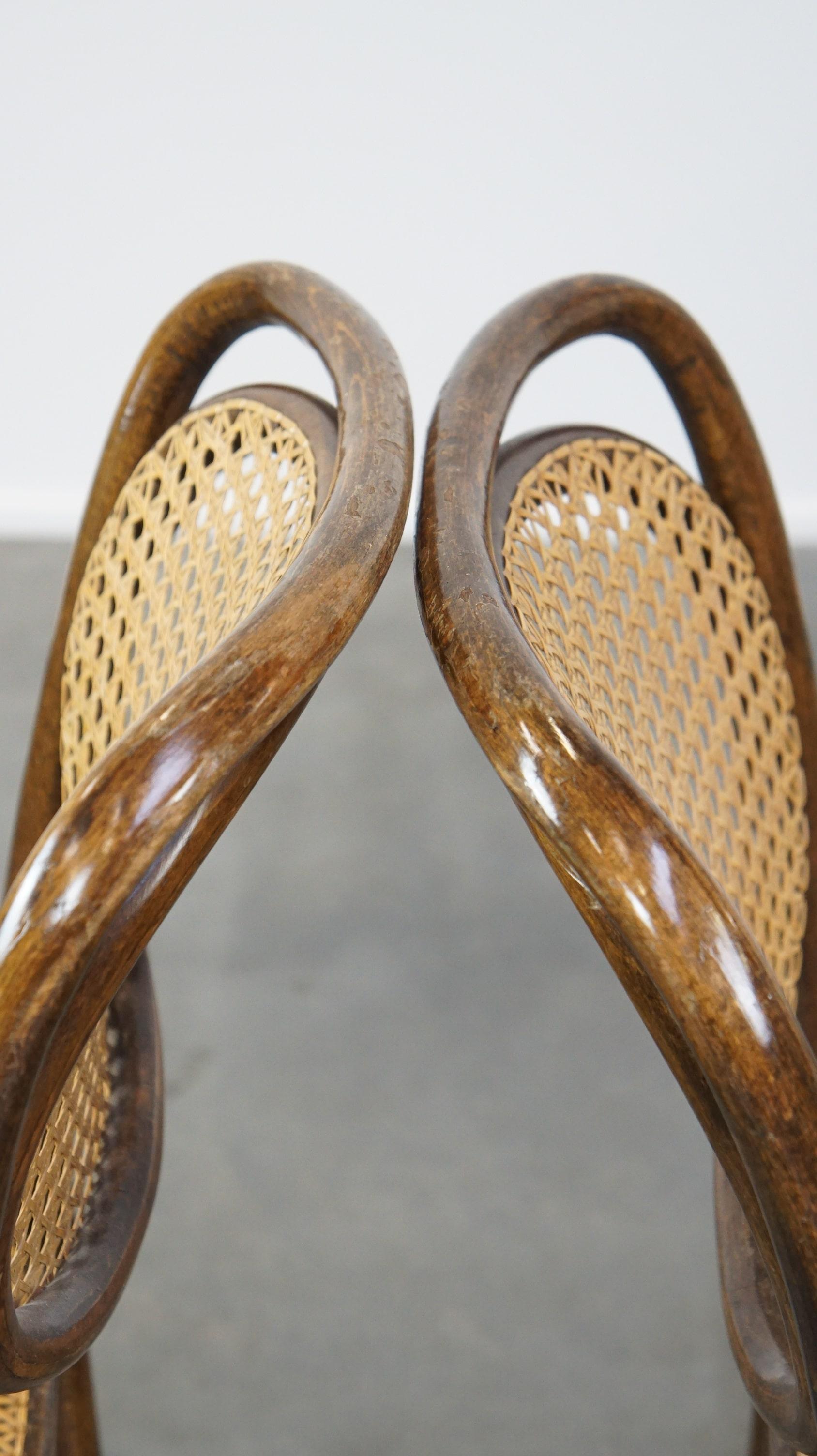 Set of 4 very beautiful, charming vintage design dining/bistro chairs ...