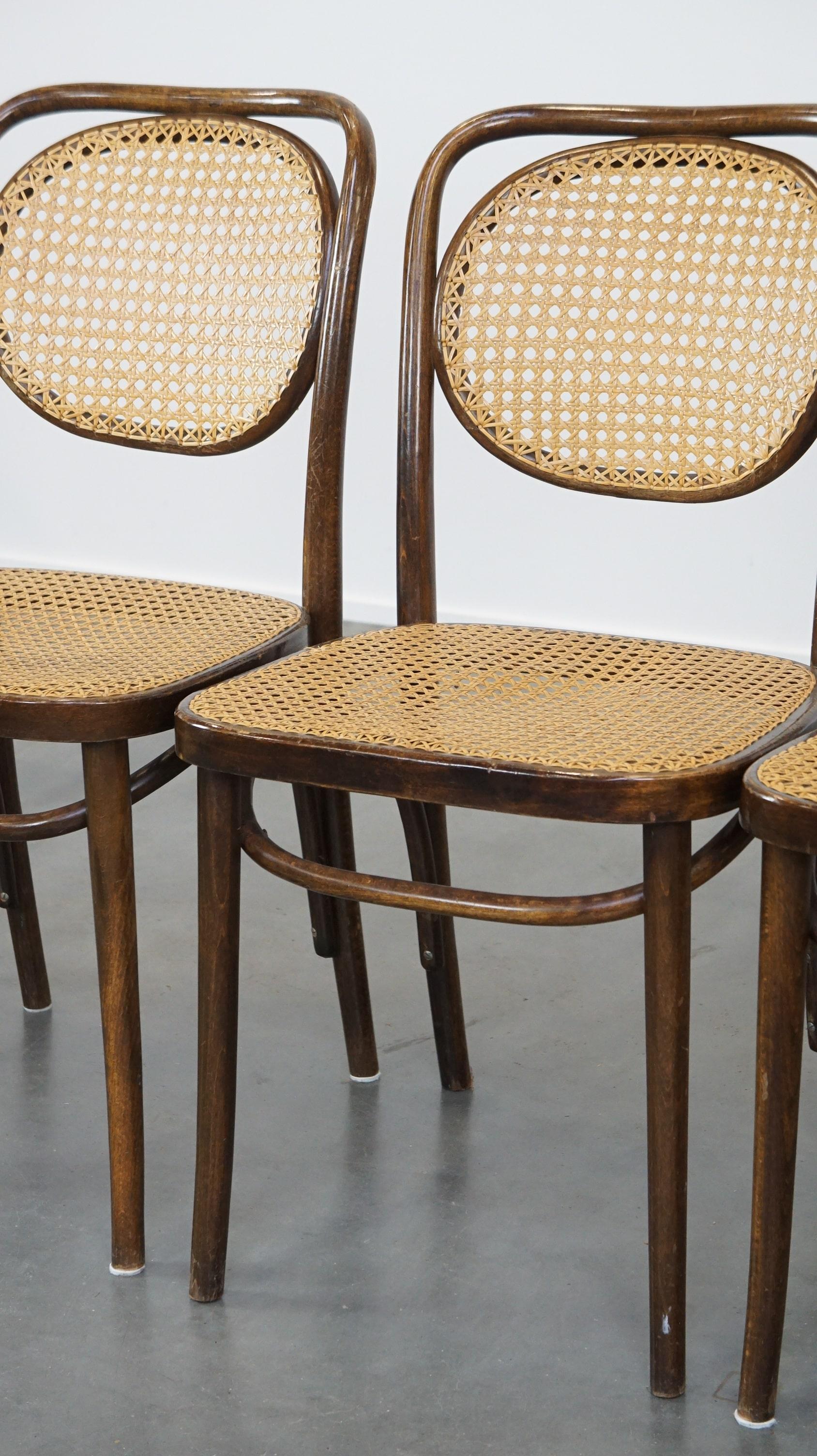 Set of 4 very beautiful, charming vintage design dining/bistro chairs ...