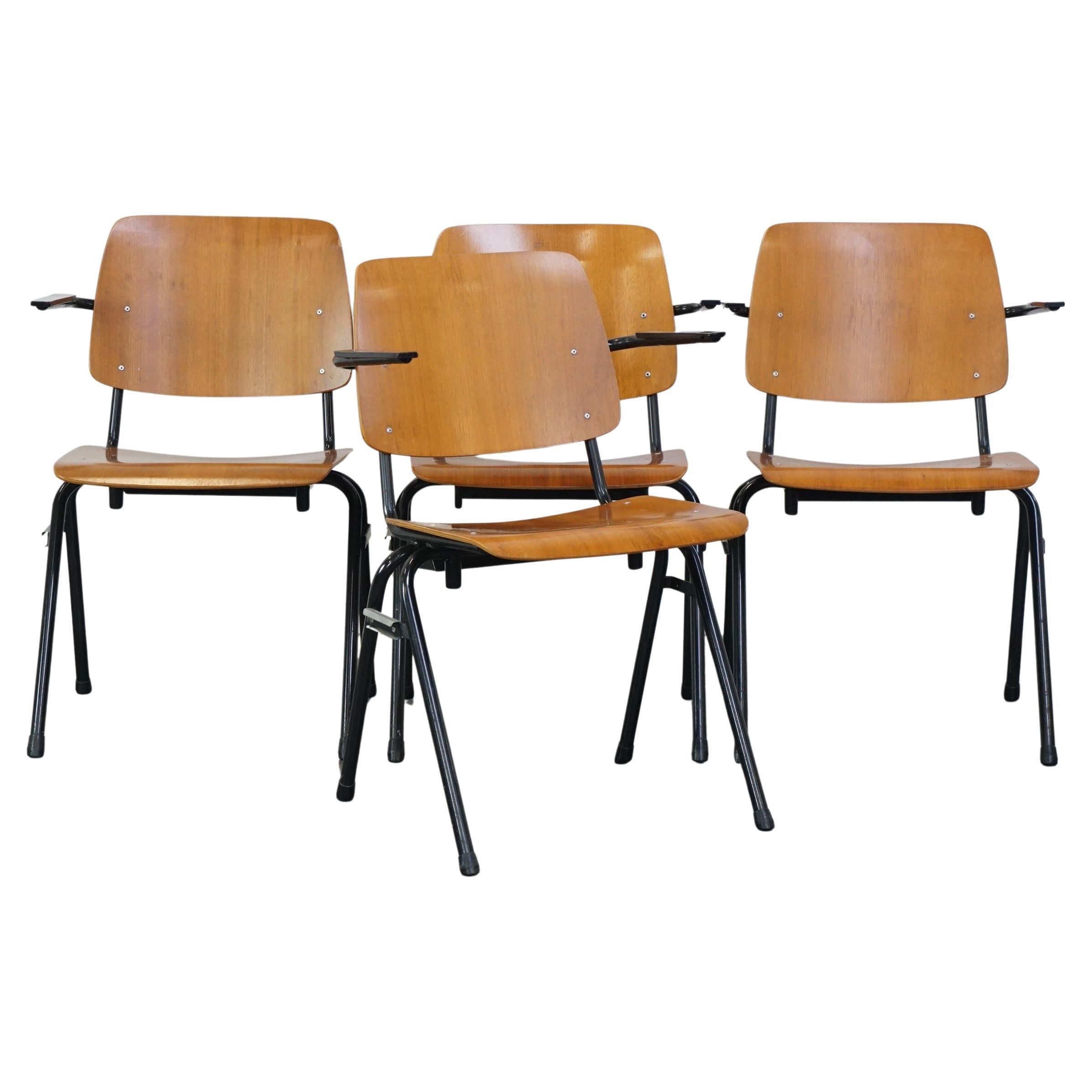 Set of 10 vintage 1960s Dutch design Marko school/canteen/dining room ...