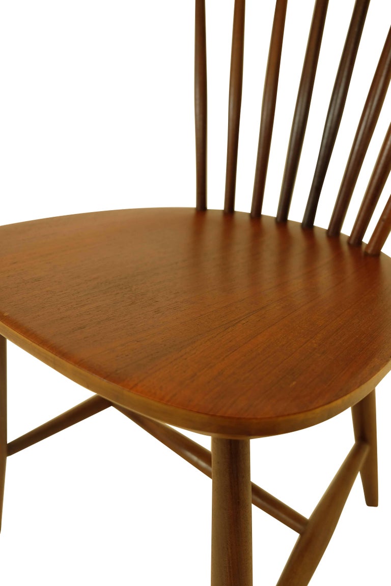 Set of 4 Vintage Pastoe 1960s Peg Chairs in Teak For Sale at 1stDibs