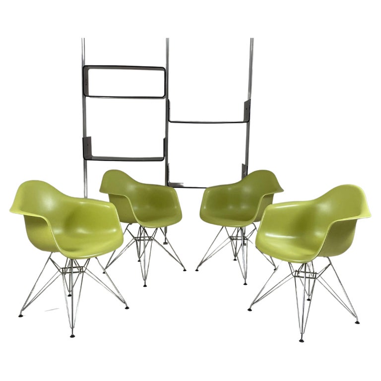 Set of 4 Vintage Plastic Dar Armchairs by Charles and Ray Eames for Vitra, 2007 For Sale at 1stDibs