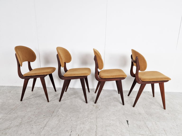 Set of 4 Vintage Scandinavian Dining Chairs, 1960s For Sale at 1stDibs