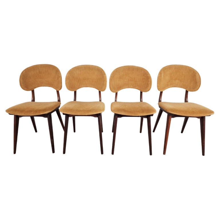 Set of 4 Vintage Scandinavian Dining Chairs, 1960s For Sale at 1stDibs