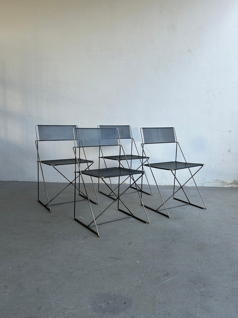 Set of 4 Vintage X-Line Chairs by Niels Jørgen Haugesen for Magis ...