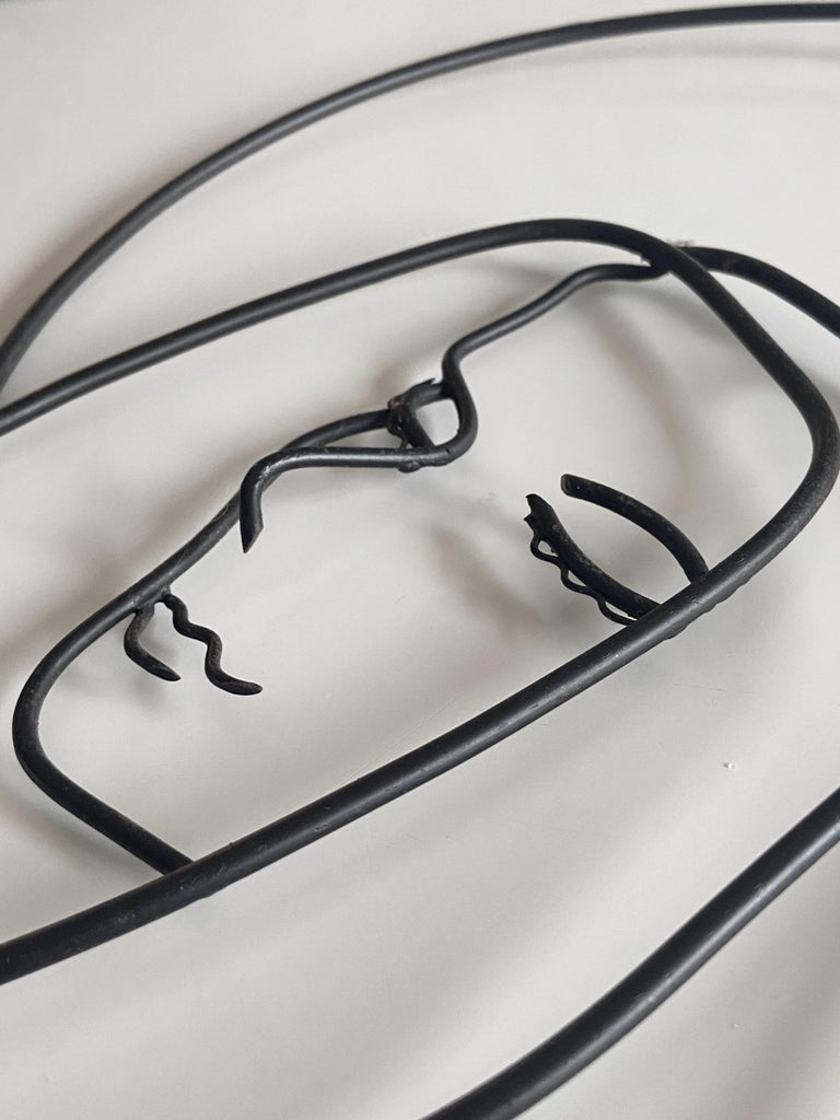 Set of 4 Wire Wall Sculpture from the 1950s Silhouette Wire Figure ...