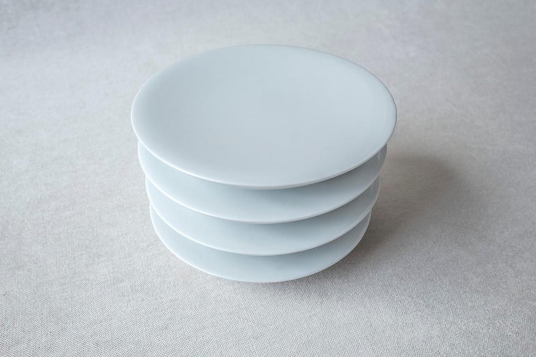 Set of 4 x Ovum Nº10 / White / High Side Dish, Handmade Porcelain ...