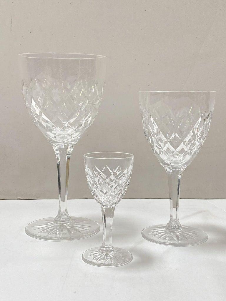 Set of 40 Pieces Crystal Waterford Goblets For Sale at 1stDibs