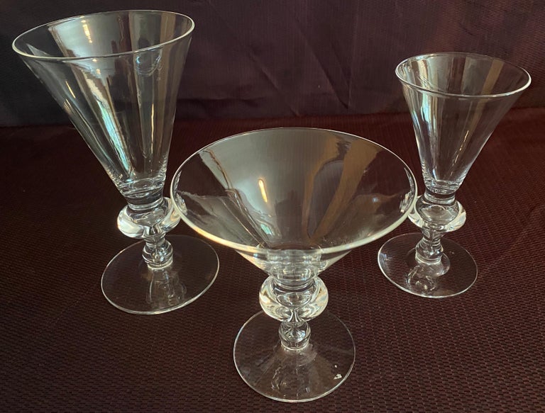 Set of 42 Signed Steuben Glasses, Sidney Waugh, 1930s at 1stDibs