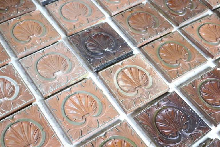Set of 49 Antique Maw and Company Tiles at 1stDibs