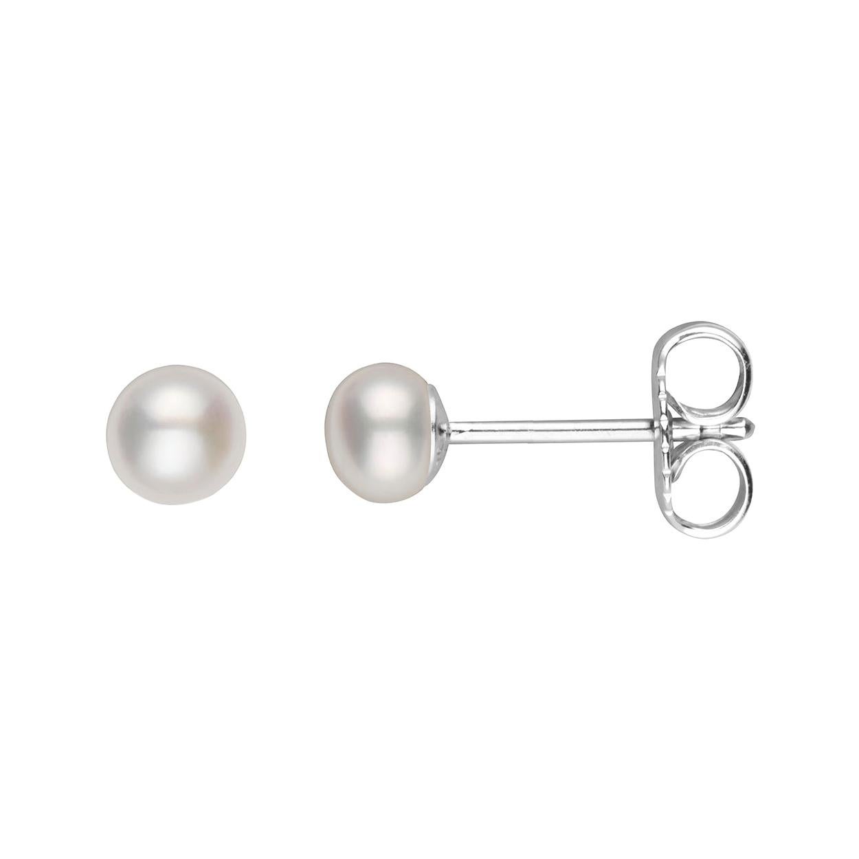.925 Sterling Silver and Freshwater Pearl and Pink Sapphire Trio Stud ...