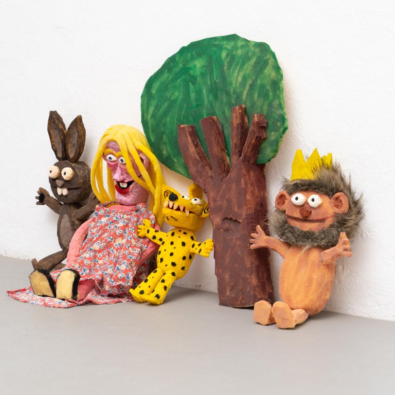 Set of 5 Antique Spanish Foam Dolls, circa 1980 For Sale at 1stDibs