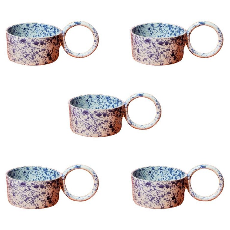 Set of 5 Blue Baub Cups by KLO For Sale at 1stDibs