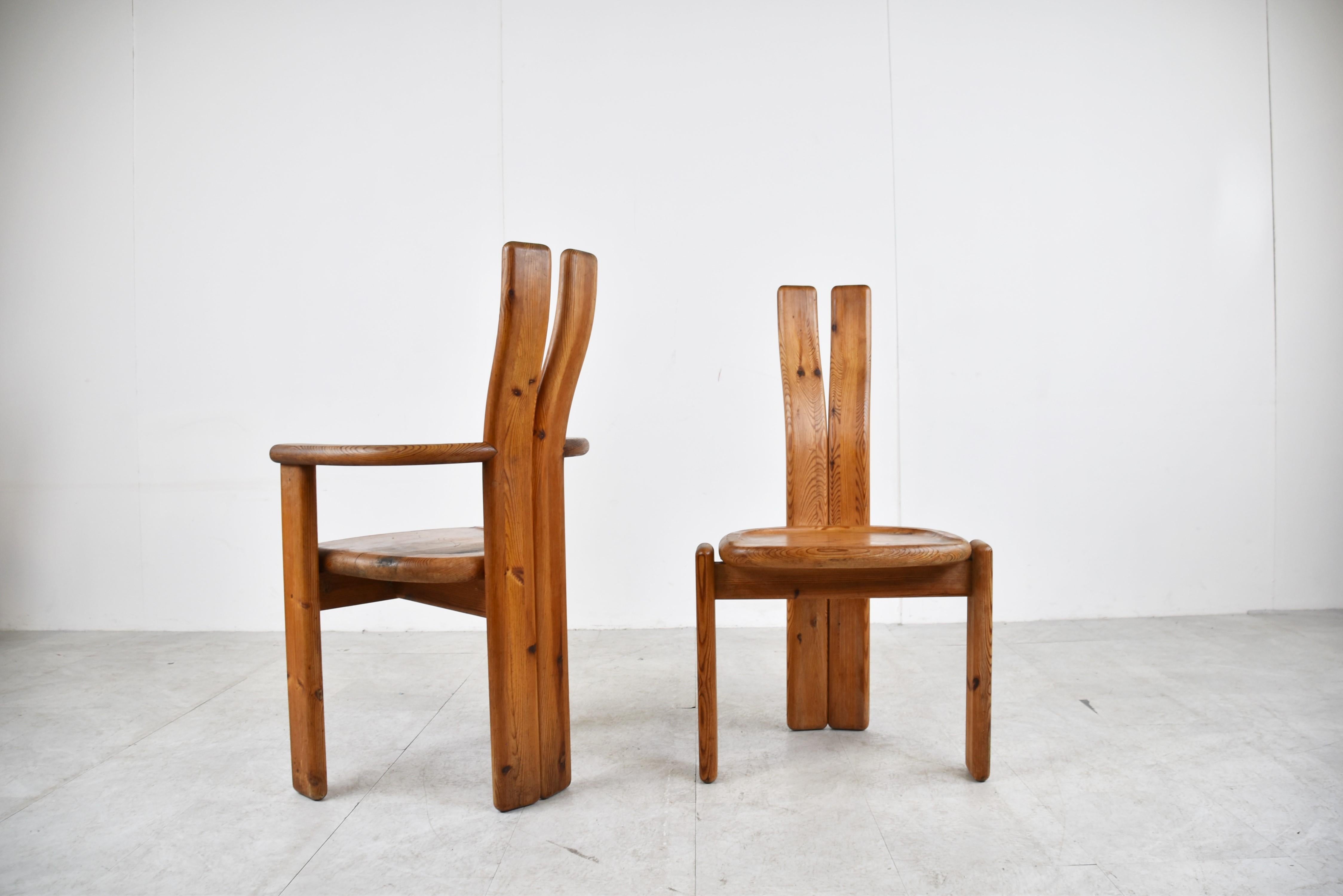 Set of 5 Brutalist dining chairs by Vamdrup Stolefabrik, 1960s at 1stDibs
