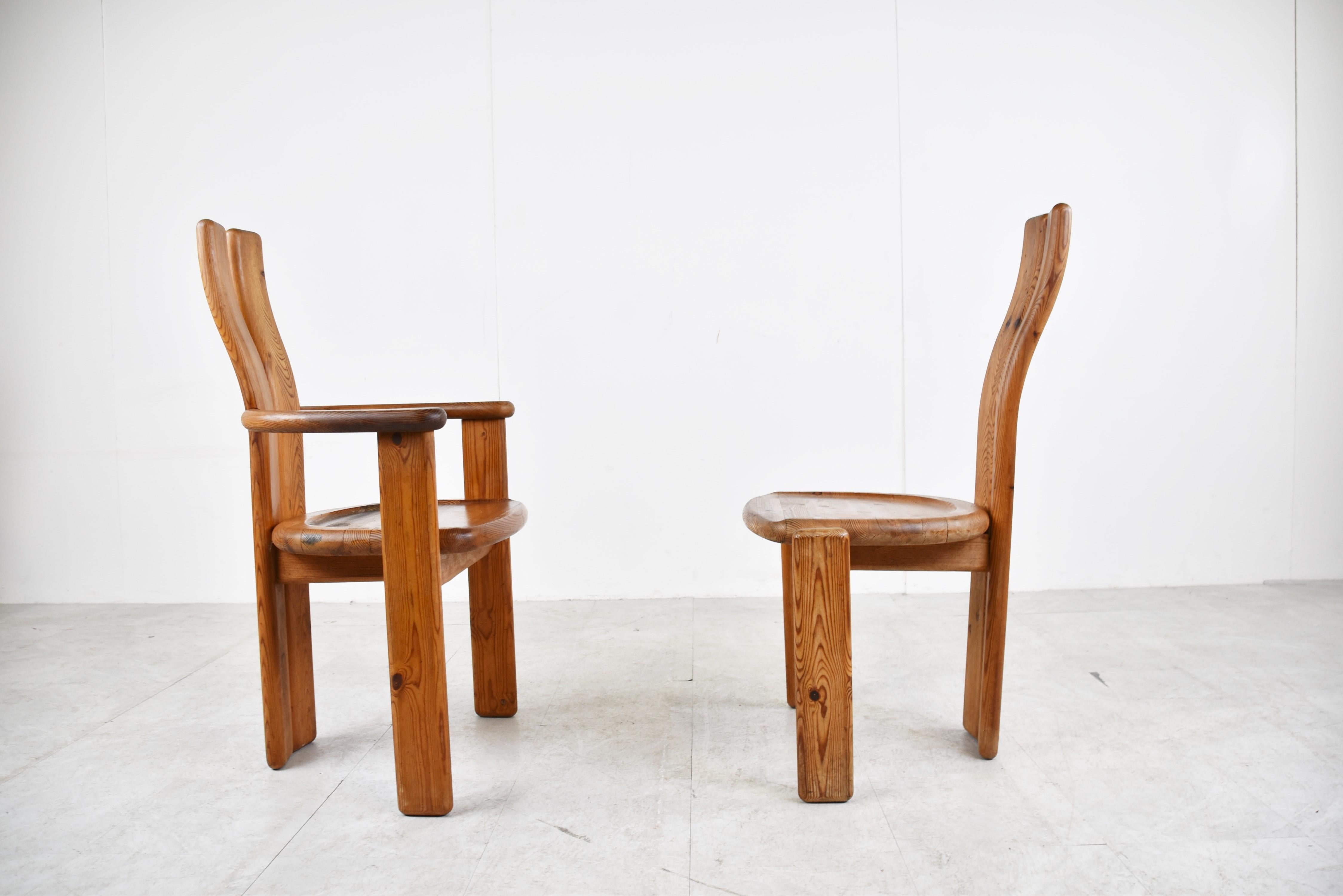 Set of 5 Brutalist dining chairs by Vamdrup Stolefabrik, 1960s at 1stDibs